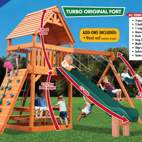 Turbo Original Fort with Wood Roof - Playnation Florida